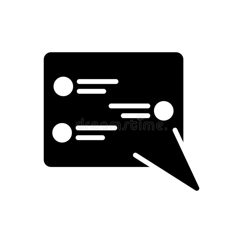 Black Solid Icon for Messages, News and Communication Stock Vector ...