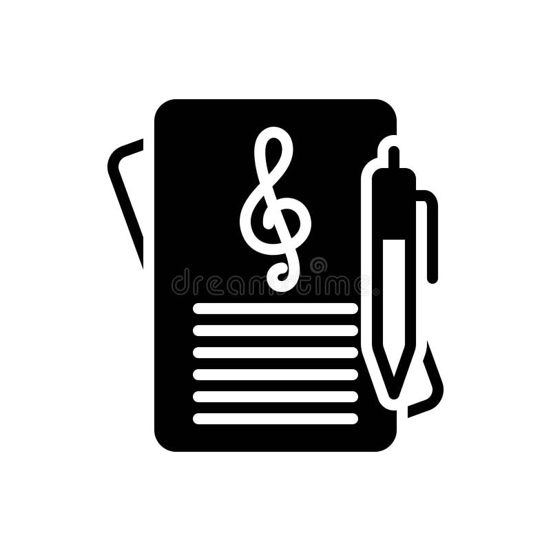 Black Solid Icon for Note, Music and Tune Stock Vector - Illustration ...