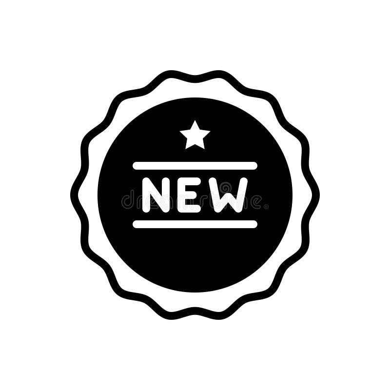 Black Solid Icon for Nova, New and Star Stock Vector - Illustration of ...
