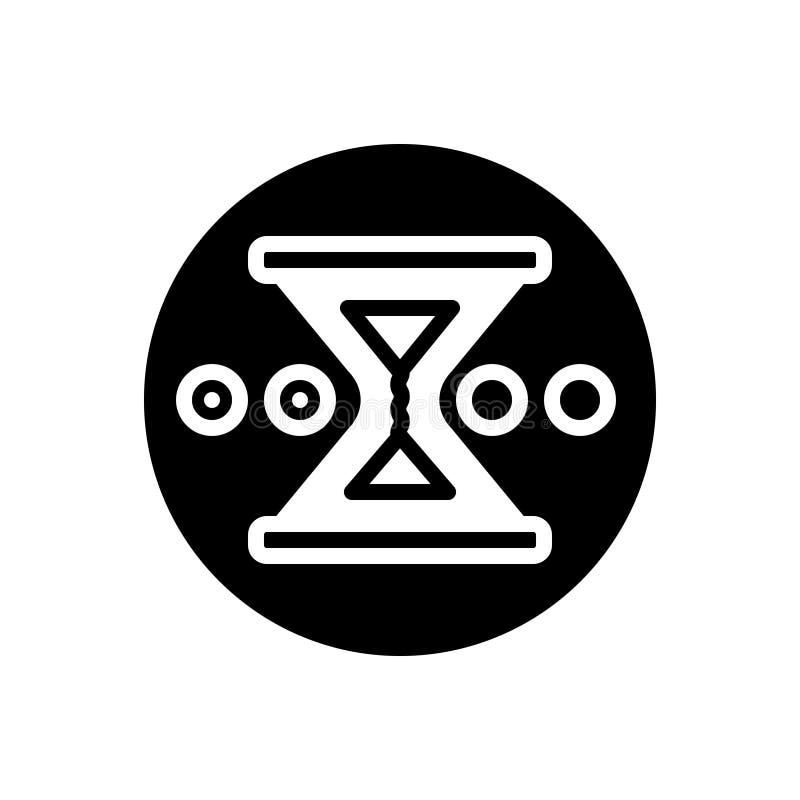 Black Solid Icon for Pending, Imperfect and Wait Stock Vector ...