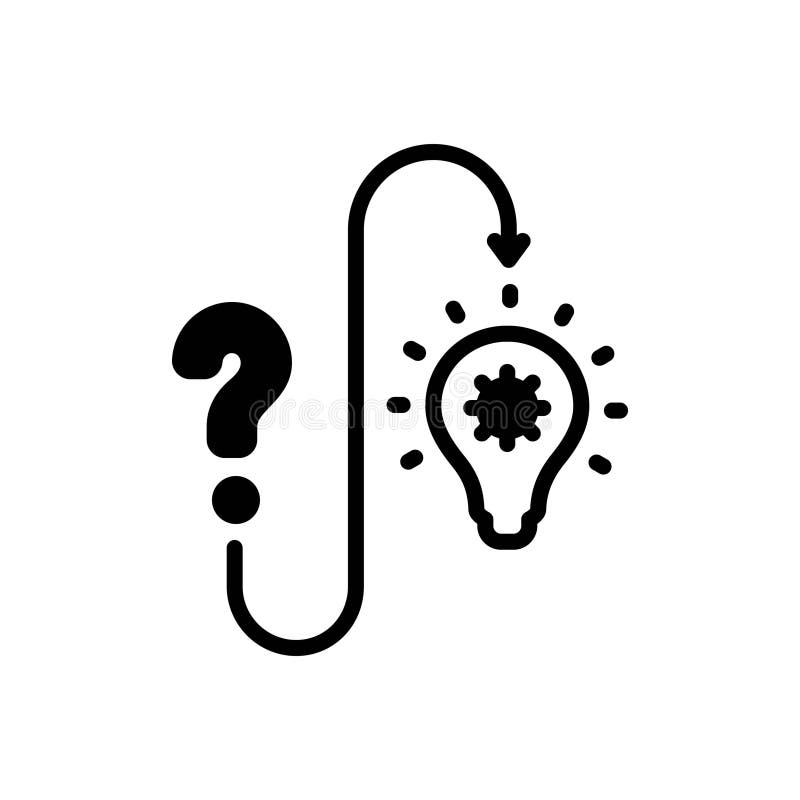 Black Solid Icon for Problem Solving, Problem and Complex Stock Vector ...