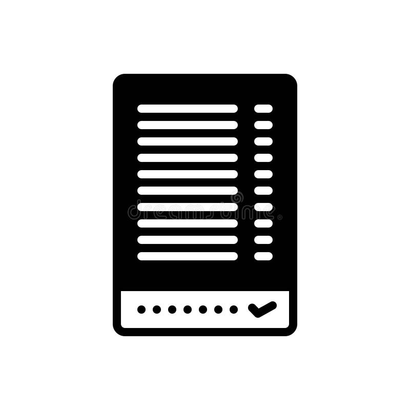 Black Solid Icon for Result, Outcome and Upshot Stock Vector ...