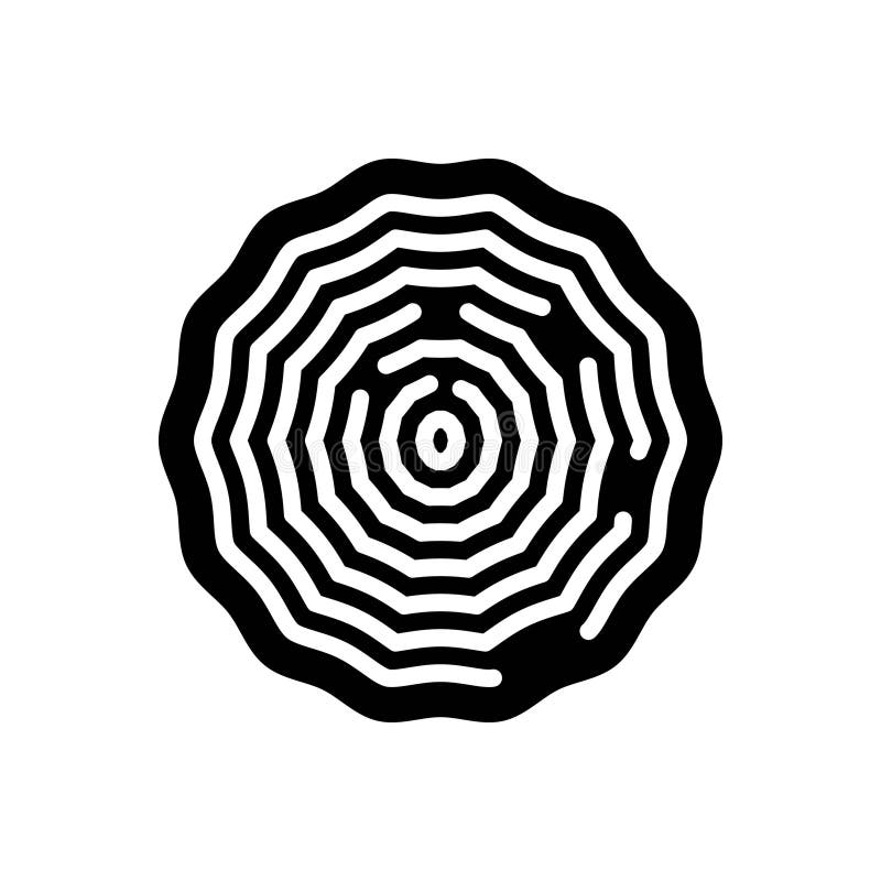 Black Solid Icon for Ripple, Wave and Radial Stock Vector ...