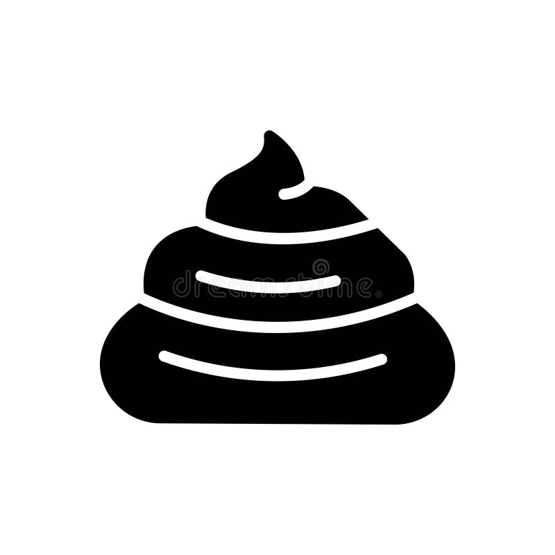 Black Solid Icon for Shit, Sewage and Faeces Stock Vector ...
