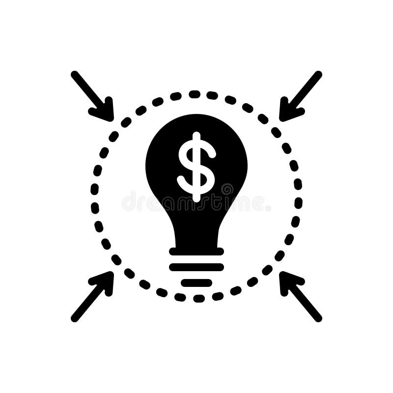 Black Solid Icon for Solution, Determination and Resolution Stock ...