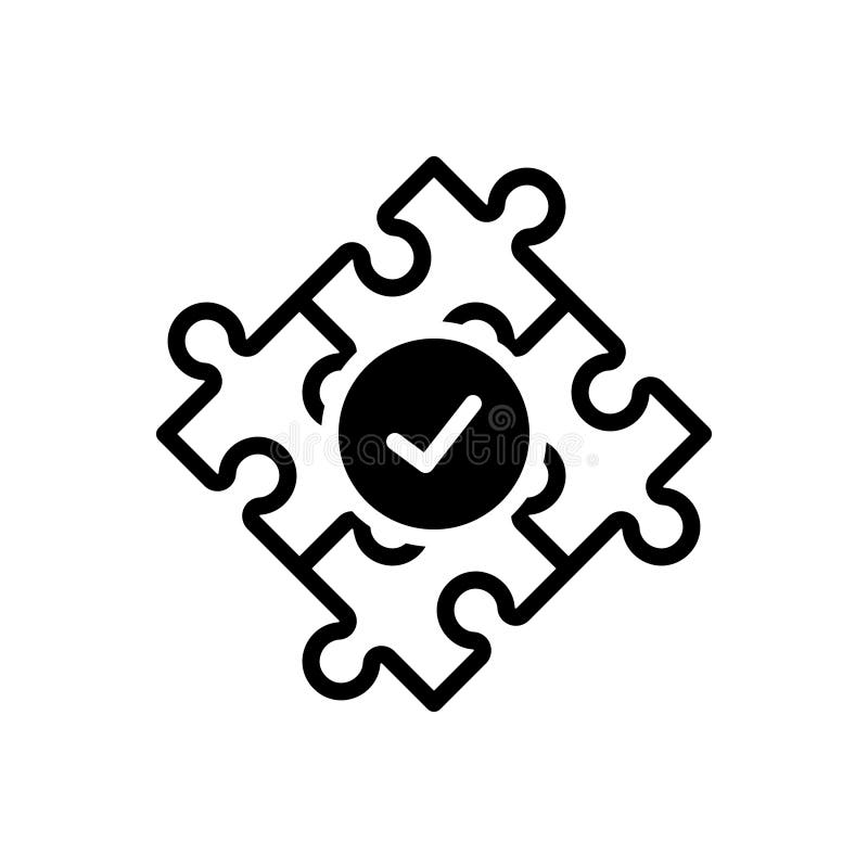 Black Solid Icon for Solve, Puzzle and Answer Stock Vector ...