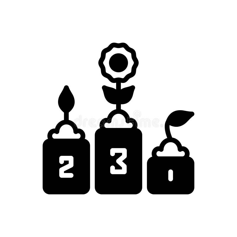 Black Solid Icon for Stage, Phase and Level Stock Vector - Illustration ...