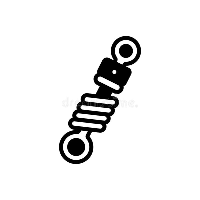 Black Solid Icon for Suspension, Spare Parts and Car Stock Illustration ...