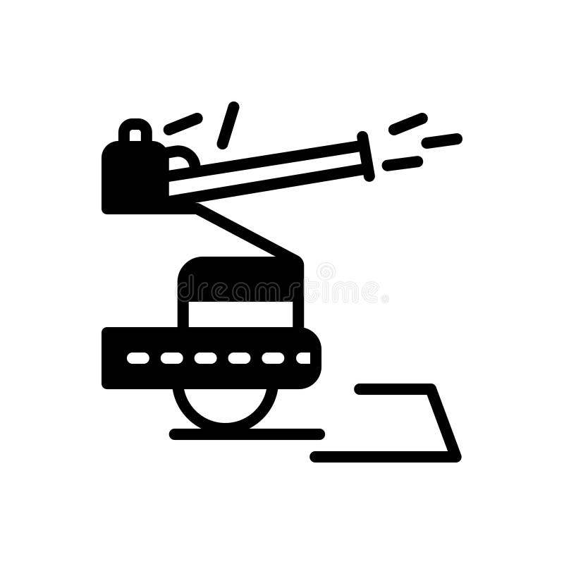 Black Solid Icon for Tank, Army and Technology Stock Vector ...