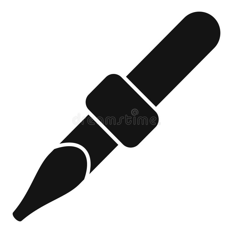 Tattoo Machine Needle Pen Drawing Ink Icon Glyph Style Stock Vector ...