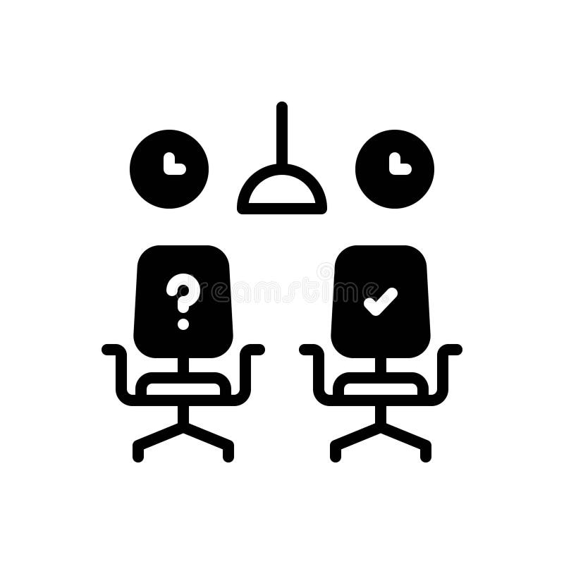 Black Solid Icon for Vacancies, Job and Office Stock Vector ...