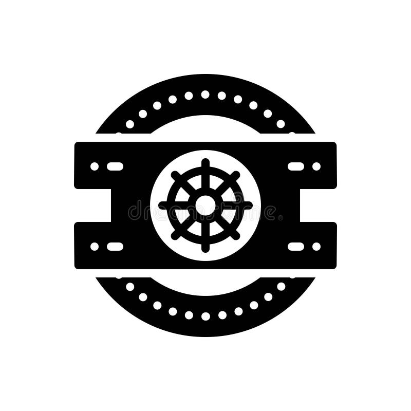 Black Solid Icon for Vault, Locker and Modern Stock Illustration ...