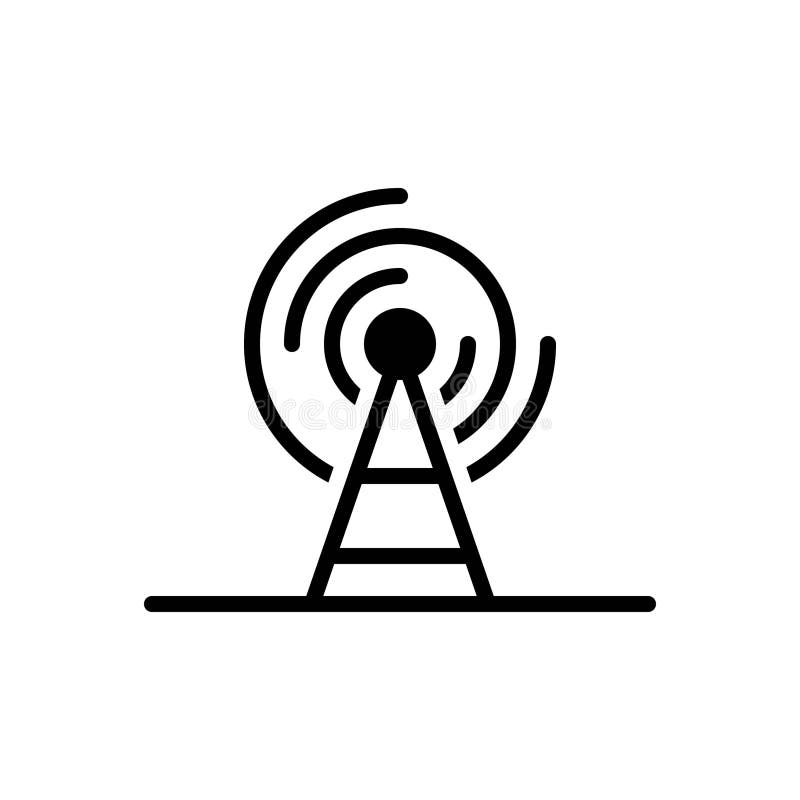 Black Solid Icon for Wifi, Wireless and Network Stock Vector - Illustration of silhouette, wifi ...