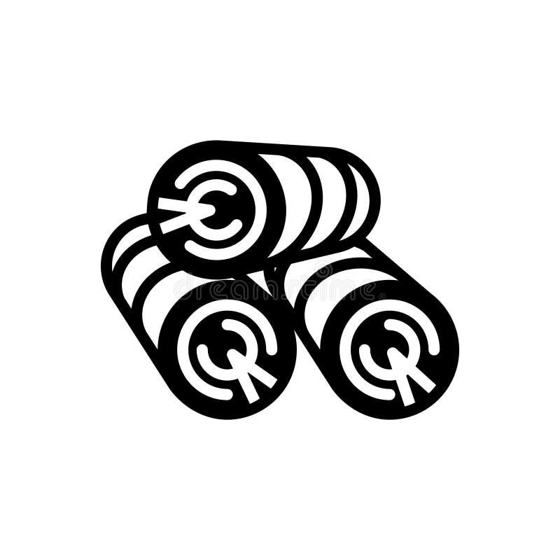 Black Solid Icon for Wood, Lumber and Timber Stock Vector ...