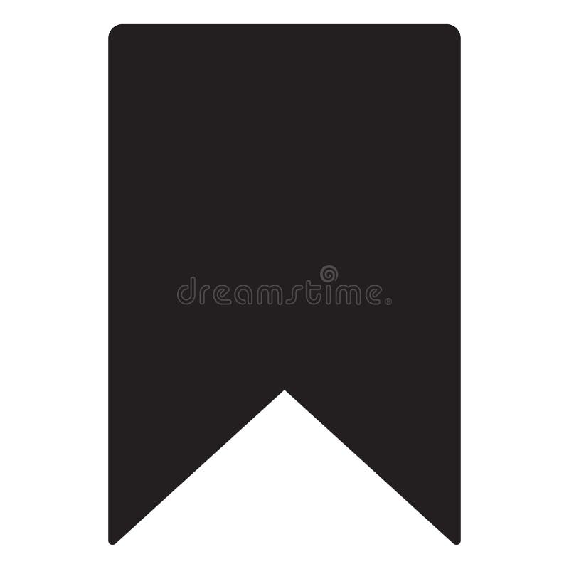Black Solid Vector Bookmark Icon Stock Illustration - Illustration of ...