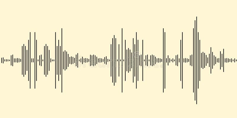 Black sound wave graph stock illustration. Illustration of abstract ...
