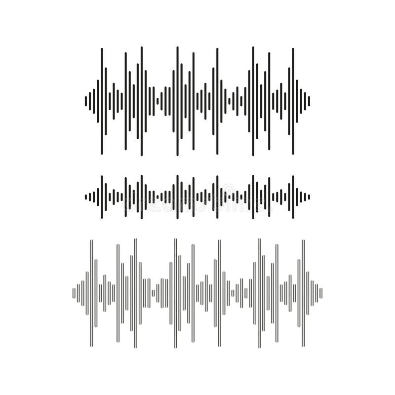 Black Sound Wave Icon. Music Track Sound Wave.Vector Illustration Stock ...