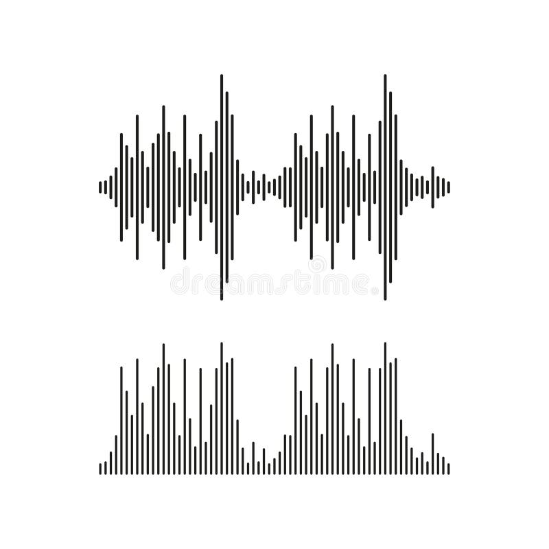 Black Sound Wave. Music Track Sound Wave. Vector Illustration Stock ...