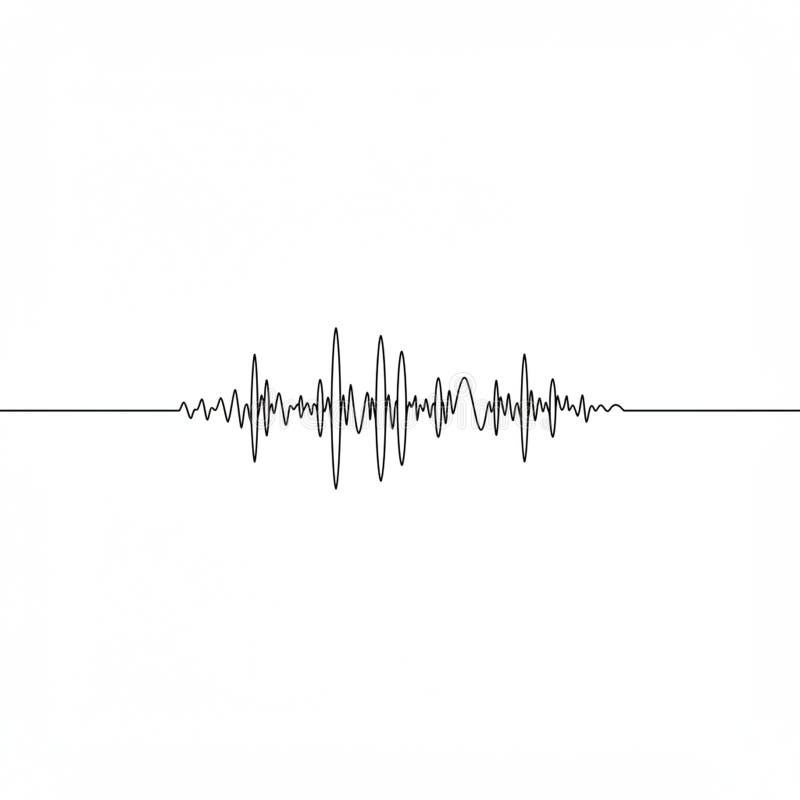 Black Sound Wave Pattern on a White Background, Showcasing Variations ...