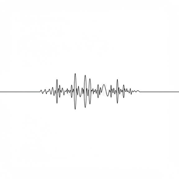 Black Sound Wave Pattern on a White Background, Showcasing Variations ...