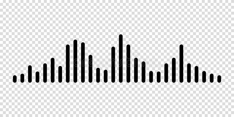 Black Sound Waves of the Equalizer Isolated on Transparent Background ...