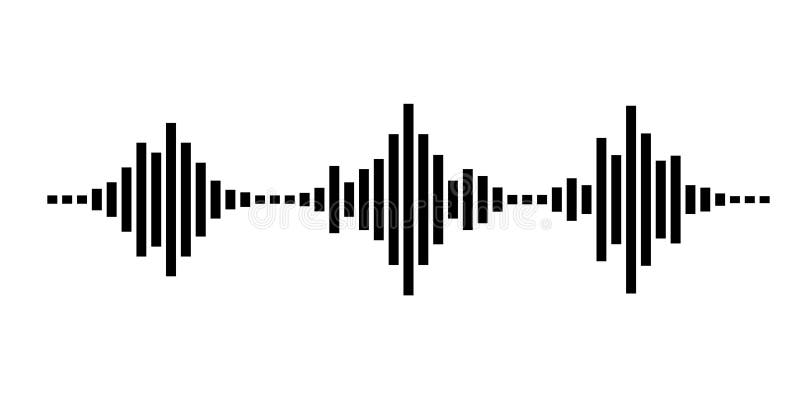 Black sound waves stock vector. Illustration of digital - 96805092
