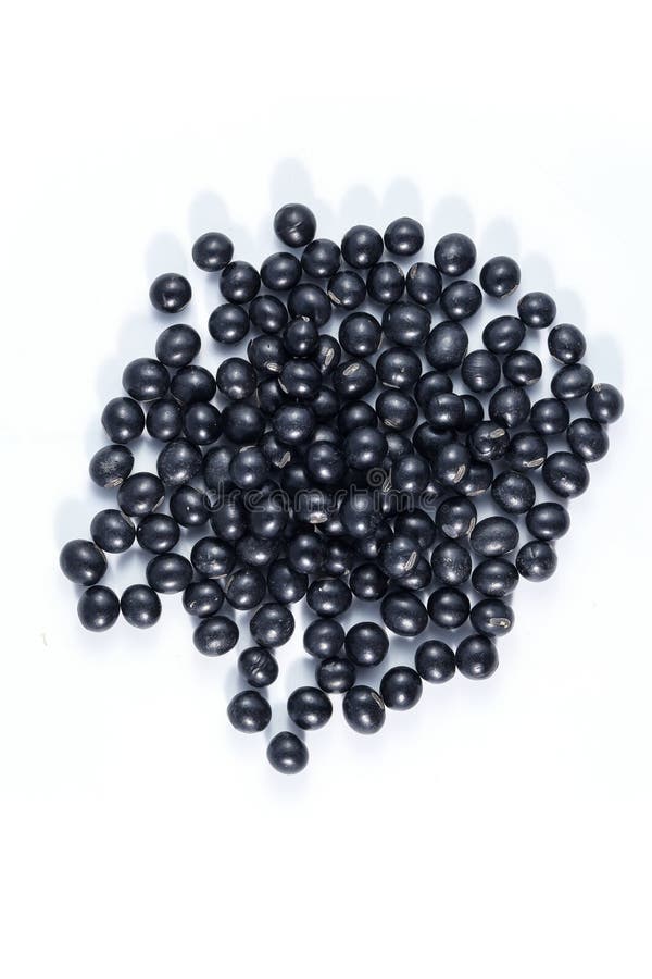 Black Soybeans Placed on Jute Stock Image - Image of isolated ...