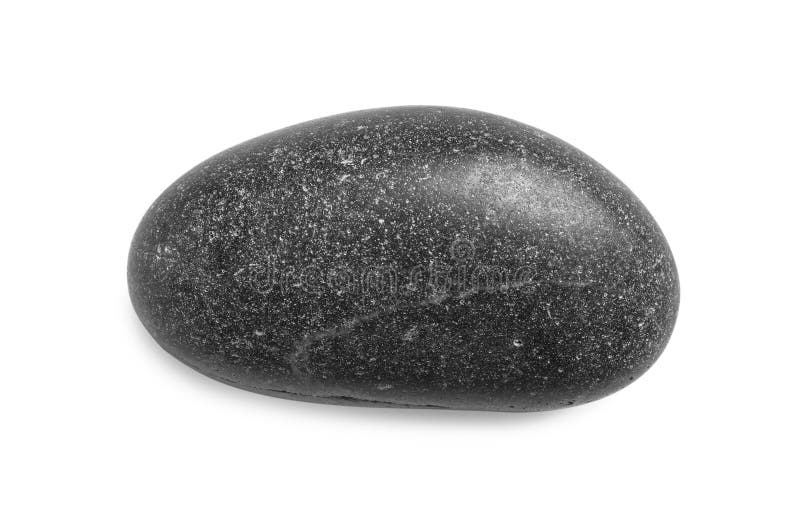 Black Spa Stone Isolated on White, Top View Stock Image - Image of ...