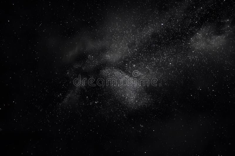 Black Space Background with White Dust Specks Stock Illustration ...