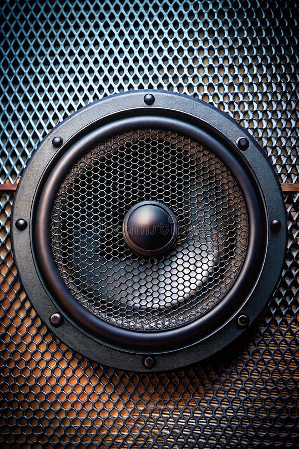Black Speaker Grille Texture on Iron Grid Background Stock Illustration ...