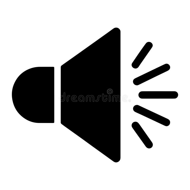 Black Speaker Icon with Sound Waves Audio Volume Stock Illustration ...