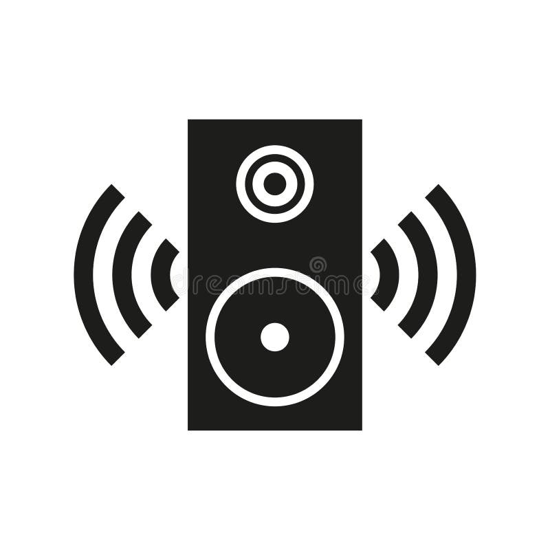 Black Speaker Sound Icon. Modern Wave. Sound Symbol. Speaker Icon ...