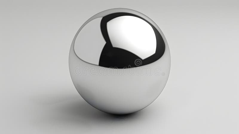 Black Sphere in Metallic Silver High Quality Photo Stock Photo - Image ...