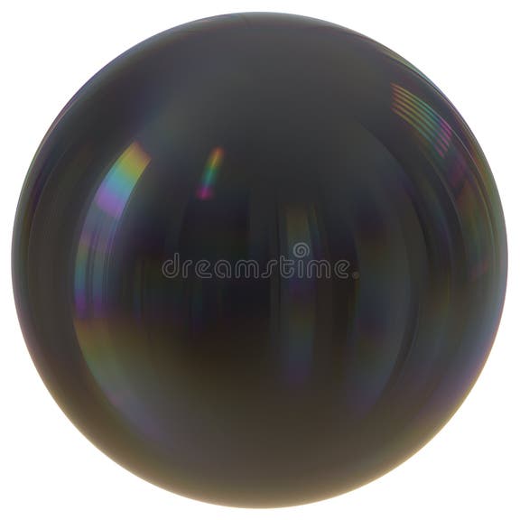 Black Sphere Round Button Ball Circle Geometric Shape Basic Stock Illustration - Illustration of ...