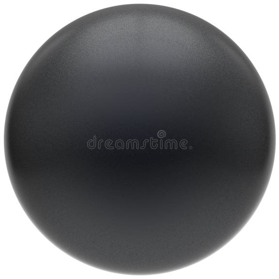 Black Sphere Round Button Matted Ball Basic Circle Object Stock Illustration - Illustration of ...