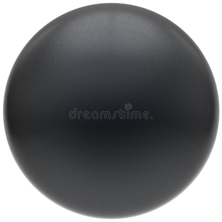 Black Sphere Round Button Matted Ball Basic Circle Object Stock ...