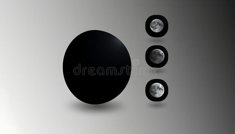 Black Spheres on Gradient Background, Minimalist Abstract Design ...