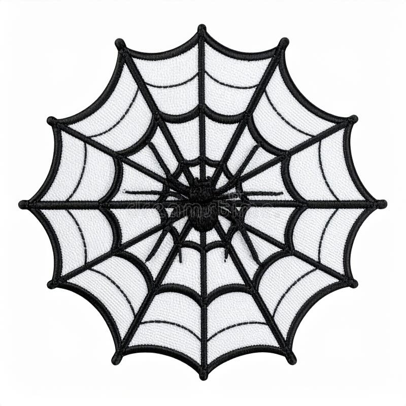 Black Spider in Circular Web Graphic Design Stock Illustration ...