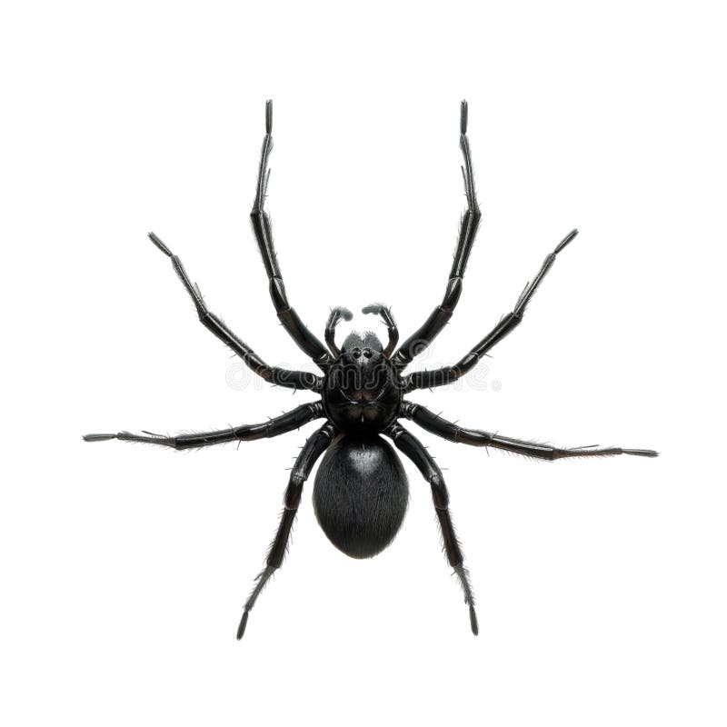 A Black Spider with Eight Legs Stock Illustration - Illustration of ...