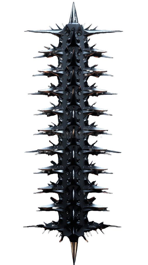 Black Spiked Object with Sharp Protrusions Stock Illustration ...
