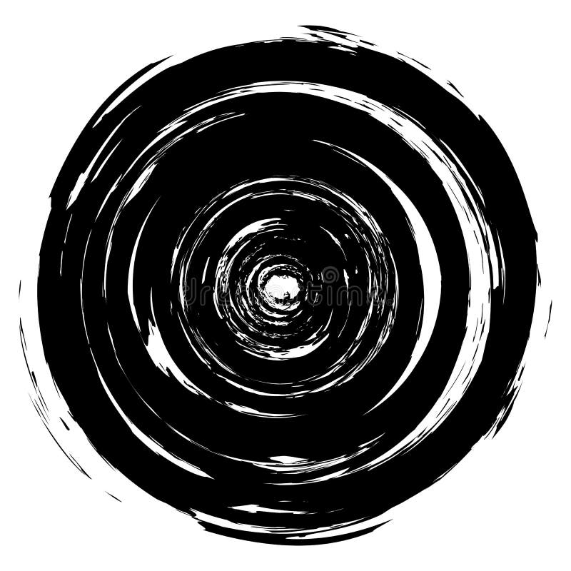 Black Spiral Grunge Pattern Isolated on White Background Stock ...