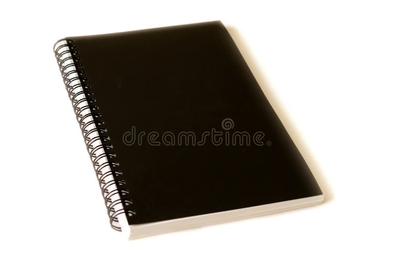 Black spiral notebook stock image. Image of space, book - 10492259
