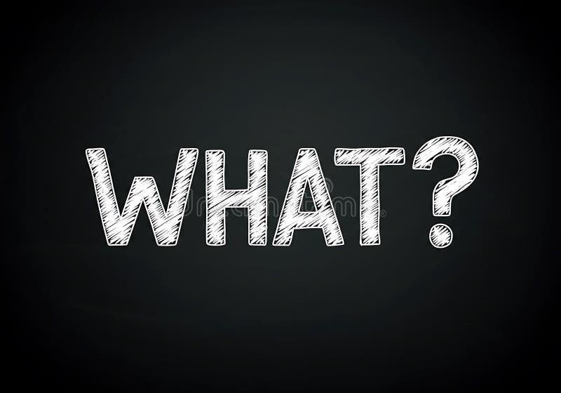 Minimalist Chalkboard Bold Question Text for Digital and Print Design ...