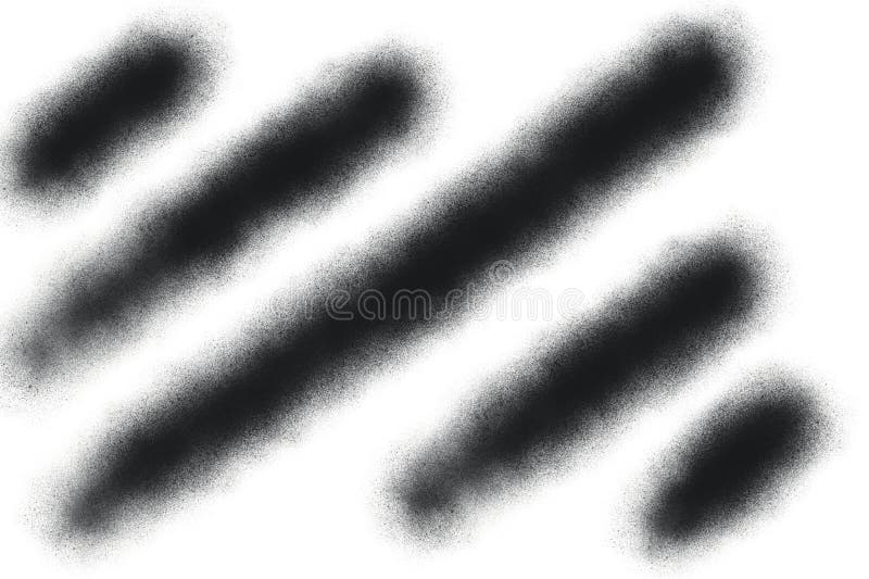 Black Splash Marks in the Shape of Straight Lines of Different Lengths ...