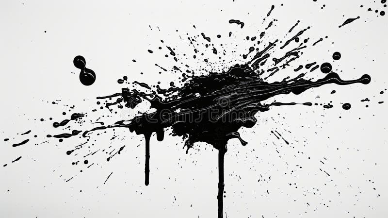 Black Splat on White Background Stock Image - Image of creative, simple ...