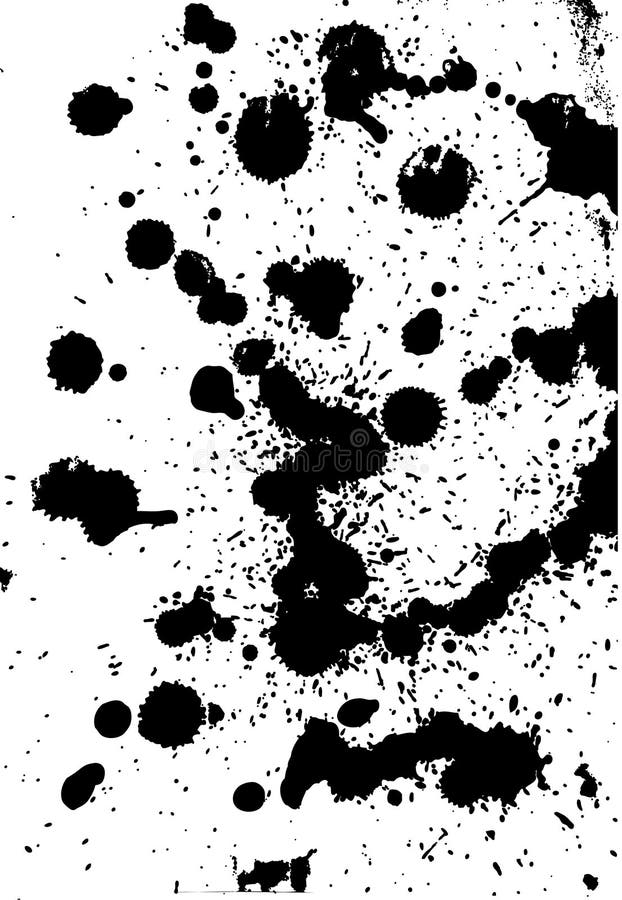 Paint Grey Splat Set. Ink Drops Vector Illustration Stock Vector ...