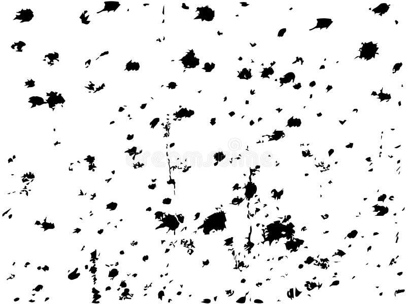 Black Splatter Blots on White Background. Dark Stains Dirt Scattered ...