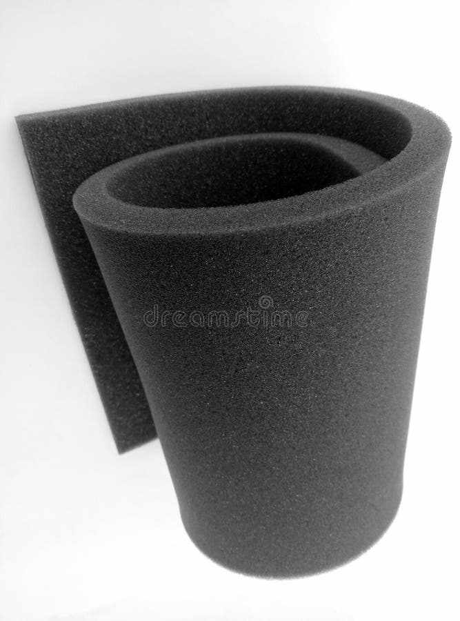 Black Sponge Foam Roll Isolated on a White Background Stock Photo ...