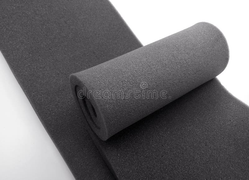 Two Black Sponge Foam Insulated on a White Background Stock Photo ...