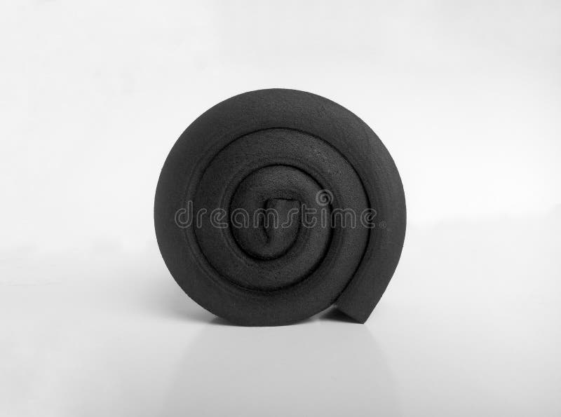 Black Sponge Roll with Isolated White Background Stock Photo - Image of ...